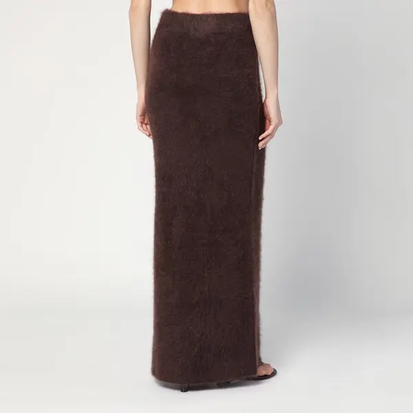 Soft Goat Elastic Waist Maxi Skirt
