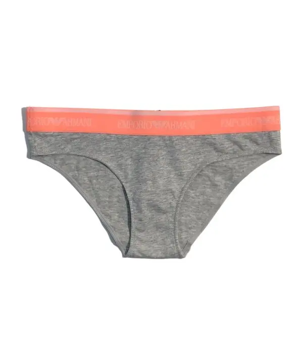 Emporio Armani Contrast-color Waist-edge Briefs Pants - Gray