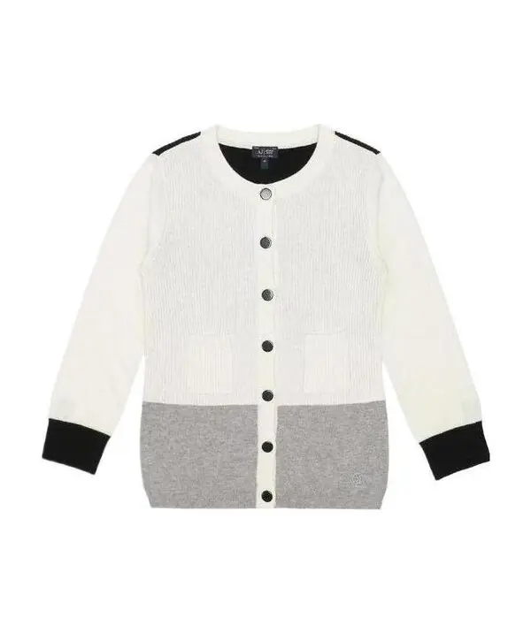 Emporio Armani Single-breasted Knitted Cardigan - White