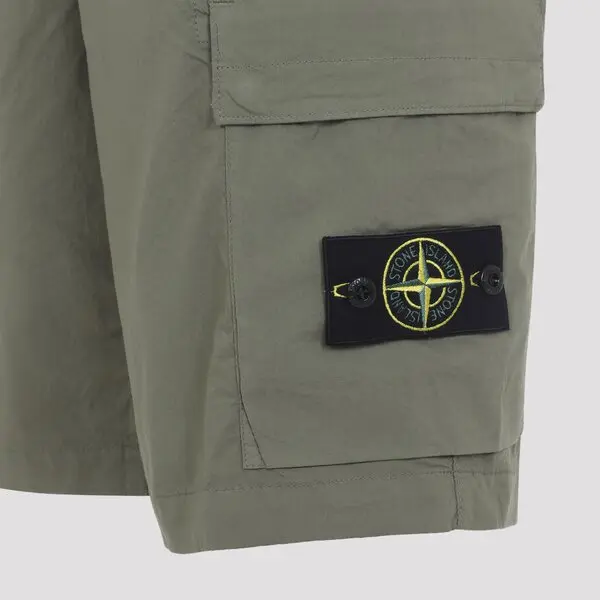 Stone Island Regular Fit Cargo Bermuda Shorts - Gray
