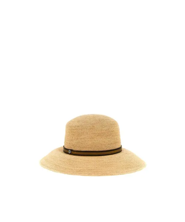 Borsalino Colombia Raffia Crochet Sun Hat - Beige