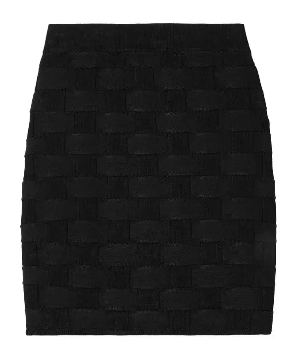 Tove Ash Jacquard-knit Mini Skirt