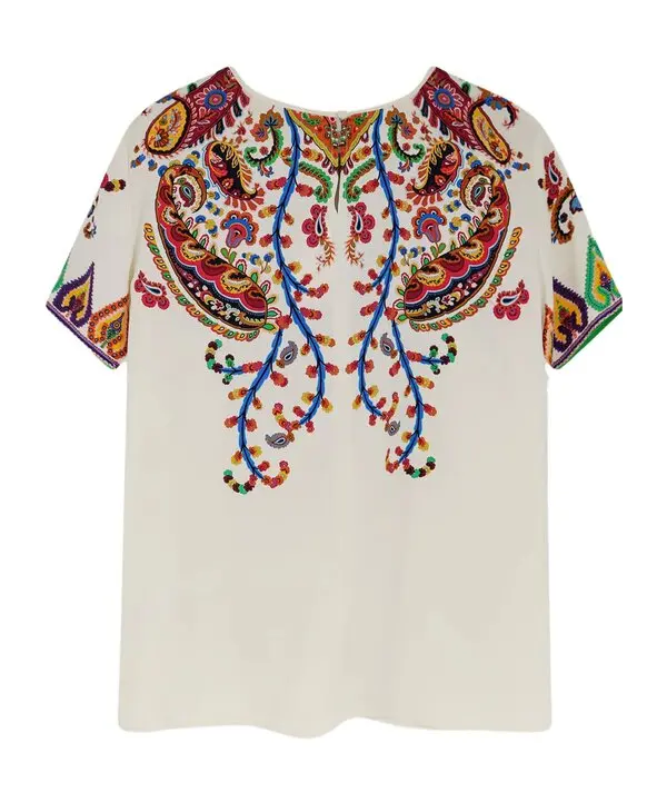 Etro Paisley-print Crewneck T-shirt