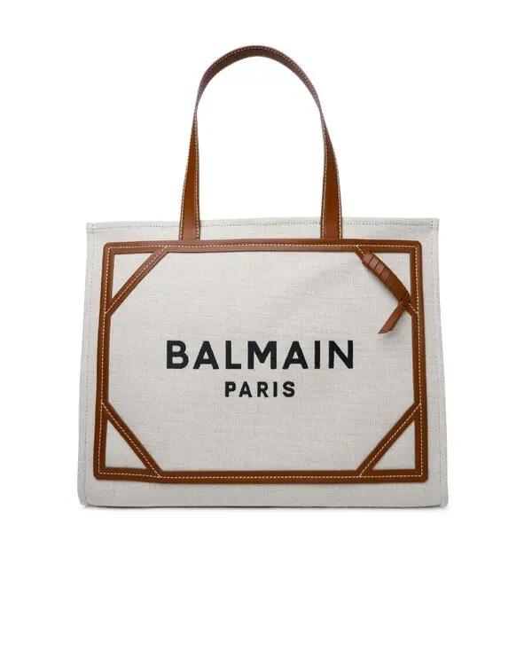 Balmain B-army 42 Open Top Shoulder Bag - Nude