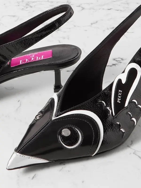 Emilio Pucci Pointed-toe Slingback Sandals