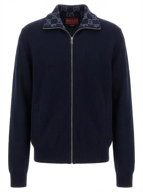Gucci Knit Double Wool Zip Jacket
