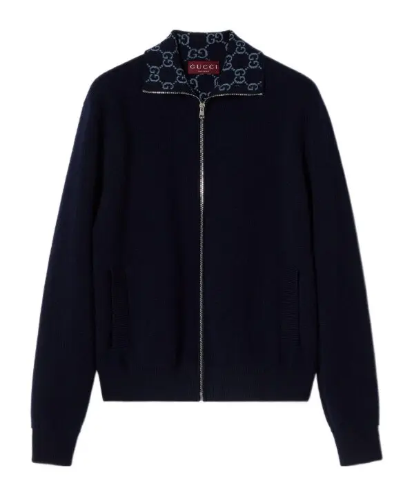 Gucci Knit Double Wool Zip Jacket