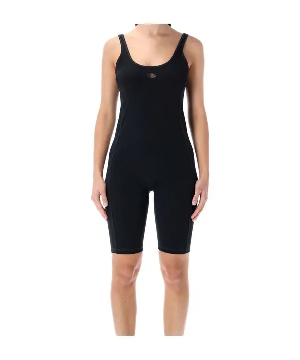 DIESEL® Sleeveless Open Back Jumpsuit - Black