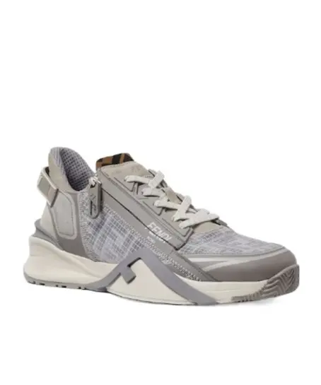 Fendi Flow Trainers With Ff Motif - Gray