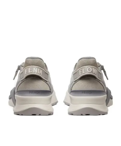 Fendi Flow Trainers With Ff Motif - Gray