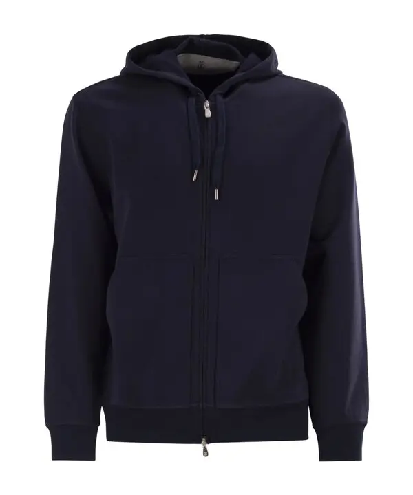 Brunello Cucinelli Zip-up Drawstring Hoodie - Black
