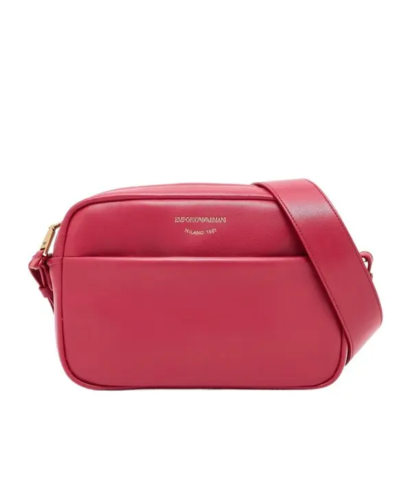 Emporio Armani Leather Camera Case With Shoulder Strap