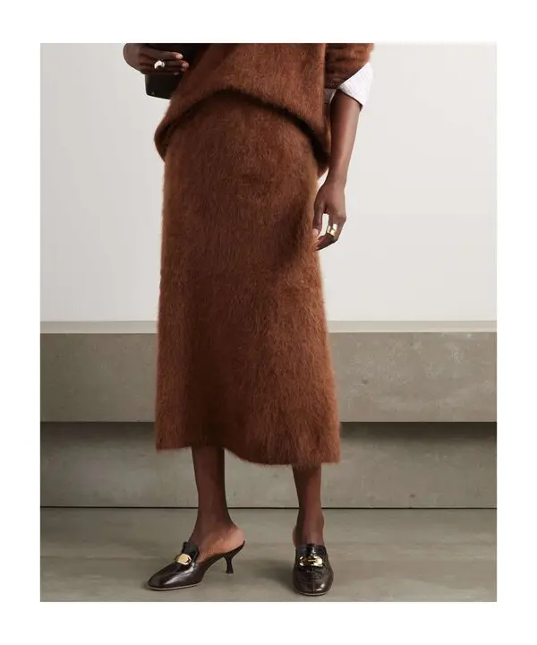 LISA YANG Asta Skirt - Brown