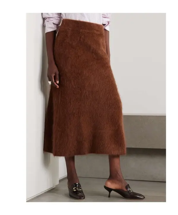 LISA YANG Asta Skirt - Brown