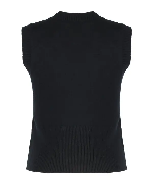 P.a.r.o.s.h Floral Embellished Knitted Vest