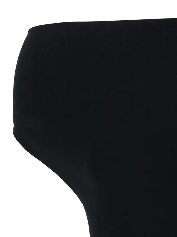 SEMICOUTURE Off-shoulder Knit Top - Black