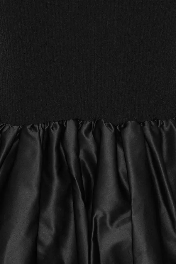 ROTATE BY BIRGER CHRISTENSEN Open-back Ruffled-hem Knitted Dress