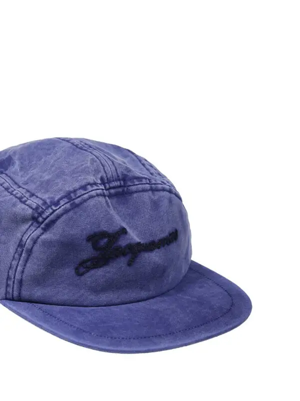 Jacquemus Embroidered Logo Cap - Blue