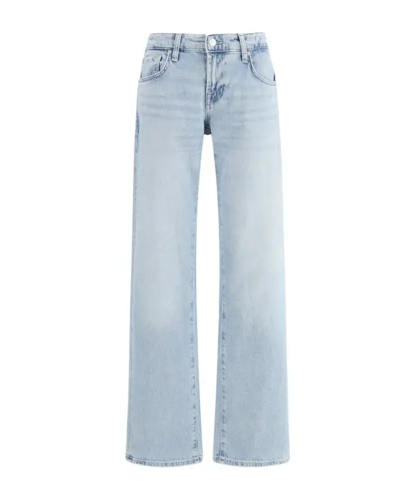 7 For All Mankind Low-rise Straight Jeans - Blue