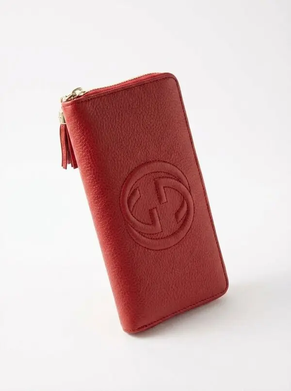Gucci Gg Decorated Wallet - Red