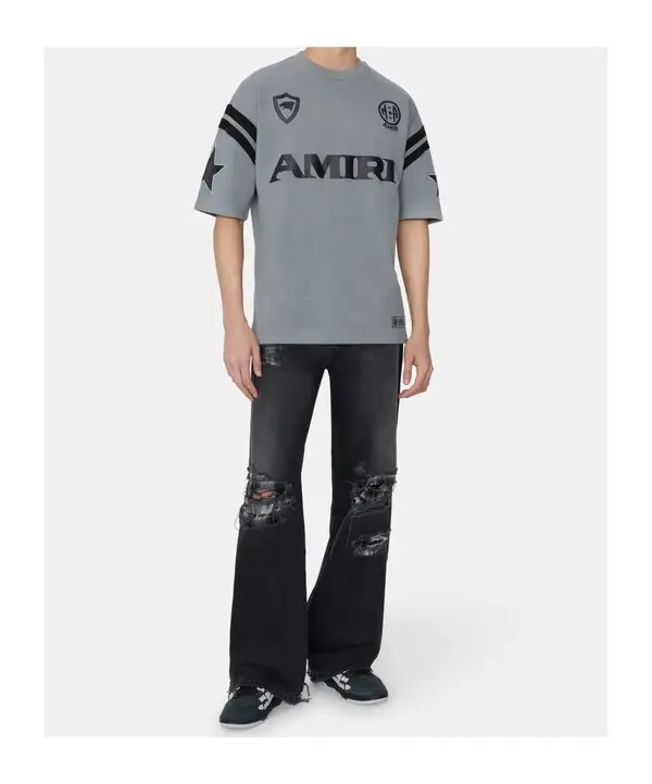 Amiri Flannel Repair Baggy Jeans