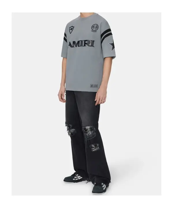 Amiri Flannel Repair Baggy Jeans