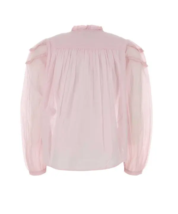 Isabel Marant Étoile Christa Ruffled Buttoned Blouse - Light Pink