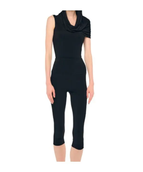 Norma Kamali Off-shoulder Draped Bodysuit Top