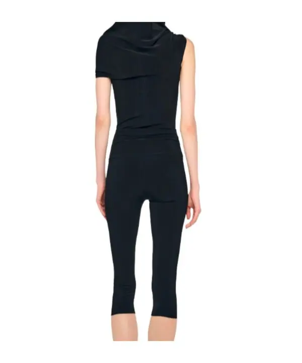 Norma Kamali Off-shoulder Draped Bodysuit Top