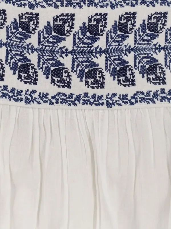 Isabel Marant Étoile Embroidered Pleated Flared Mini Skirt