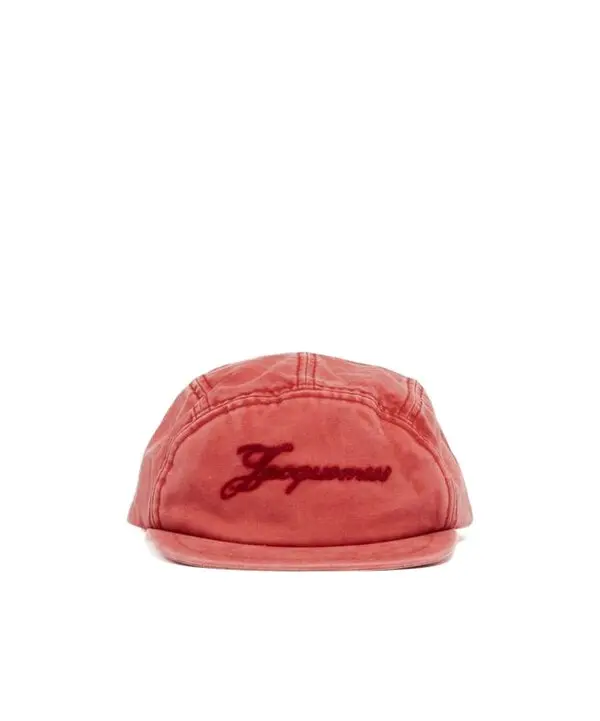 Jacquemus Embroidered Logo Cap - Red