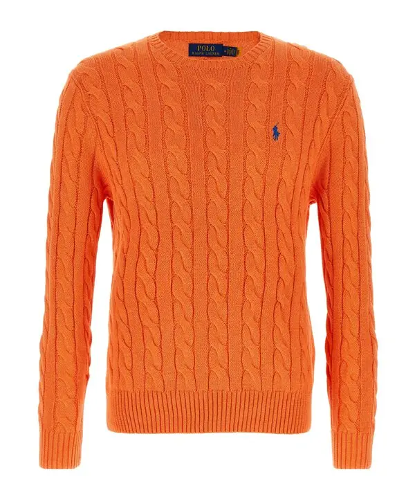 Polo Ralph Lauren Cable Knit Embroidered Jumper - Orange