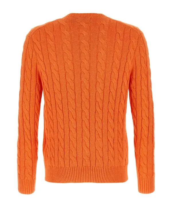 Polo Ralph Lauren Cable Knit Embroidered Jumper - Orange