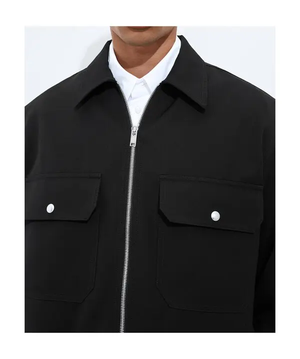 Bottega Veneta Zip-up Relaxed Fit Overshirt - Black