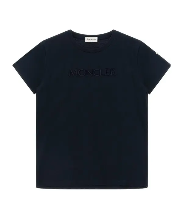 Moncler Embroidered Logo T-shirt - Blue