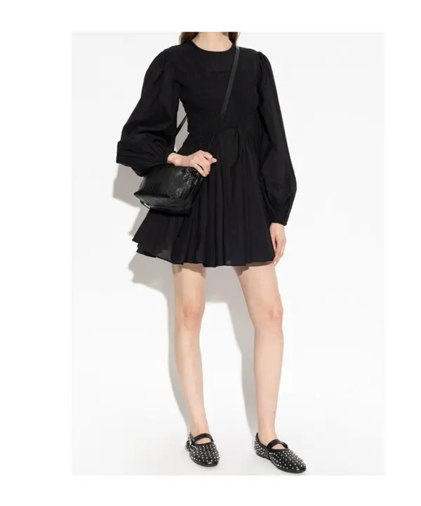 ALLSAINTS Chia Smocked Mini Dress - Black