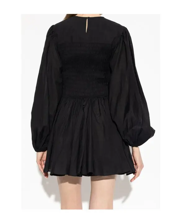 ALLSAINTS Chia Smocked Mini Dress - Black