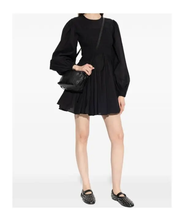 ALLSAINTS Chia Smocked Mini Dress - Black