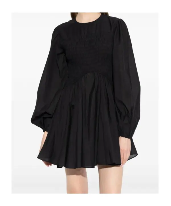 ALLSAINTS Chia Smocked Mini Dress - Black