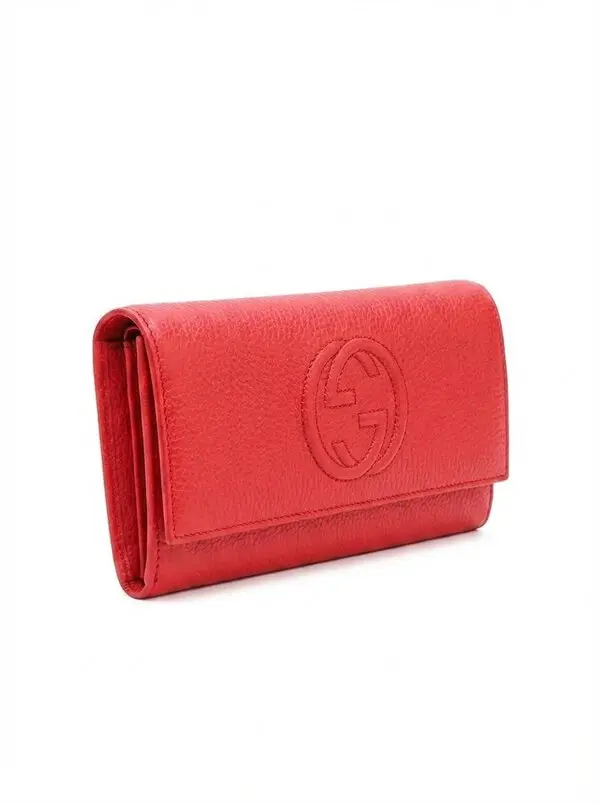 Gucci Gg Decorated Wallet - Red