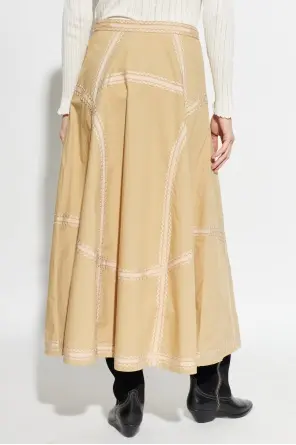 Ulla Johnson Norah Panelled Midi Skirt - Beige