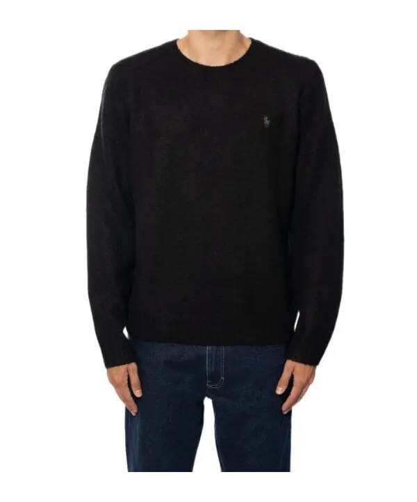 Polo Ralph Lauren Embroidered Crewneck Jumper - Black