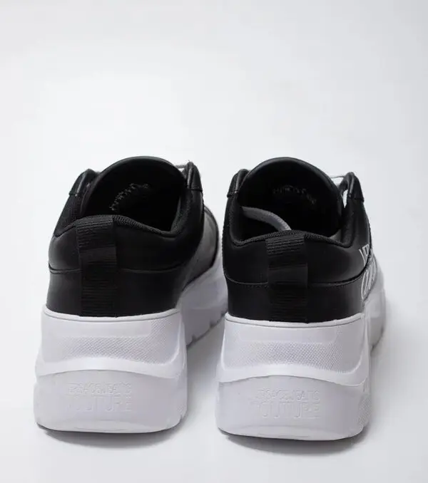 Versace Logo Printed Chunky Lace-up Sneakers - Black