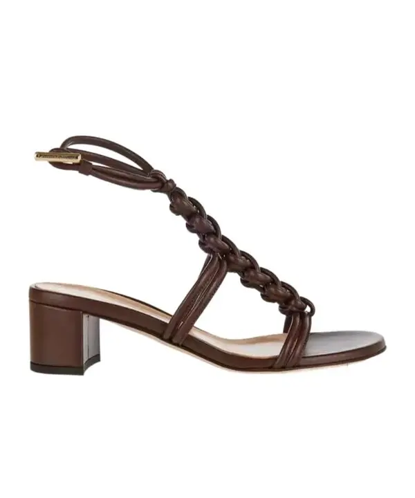 GIANVITO ROSSI Capua 45 Braided High-heeled Sandals