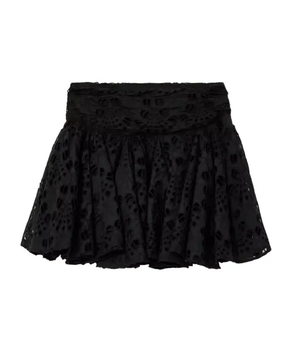 ALLSAINTS Broderie Anglaise Skirt - Black