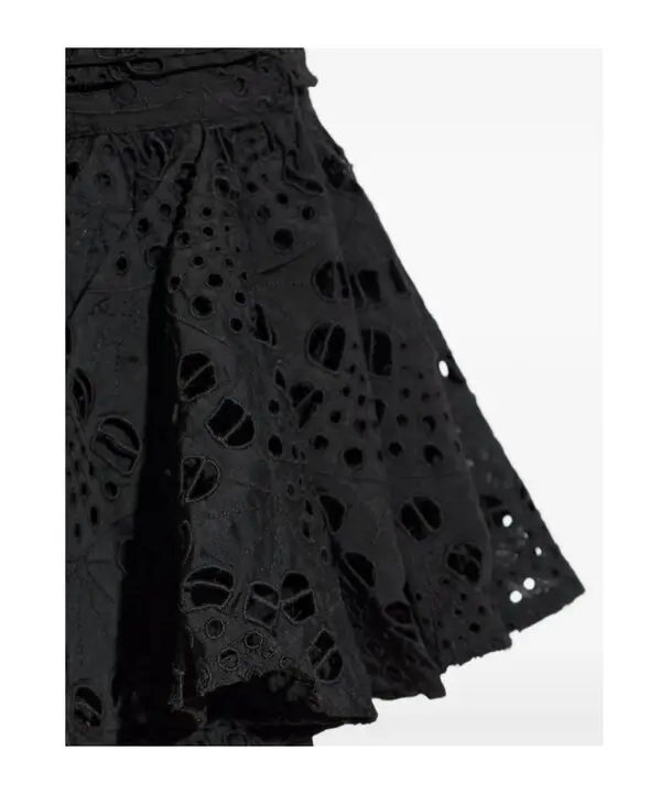 ALLSAINTS Broderie Anglaise Skirt - Black