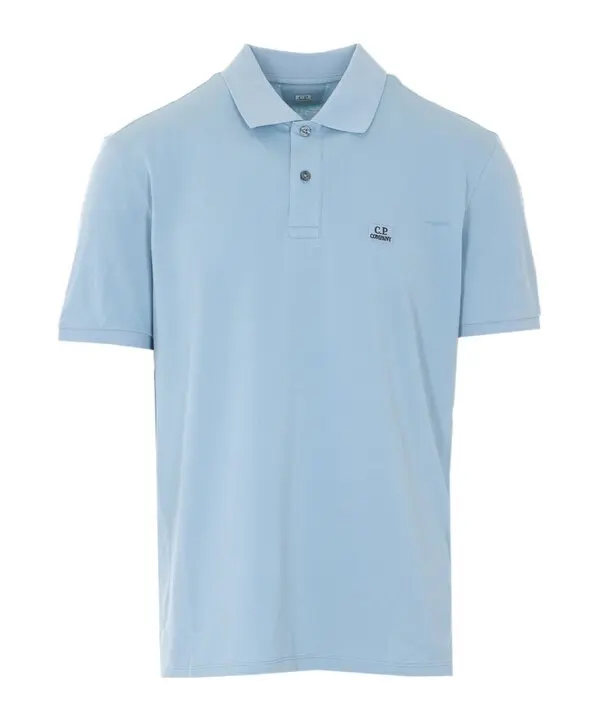 C.P. COMPANY Logo Embroidered Short-sleeved Polo Shirt