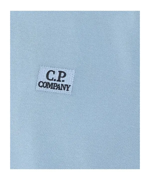 C.P. COMPANY Logo Embroidered Short-sleeved Polo Shirt