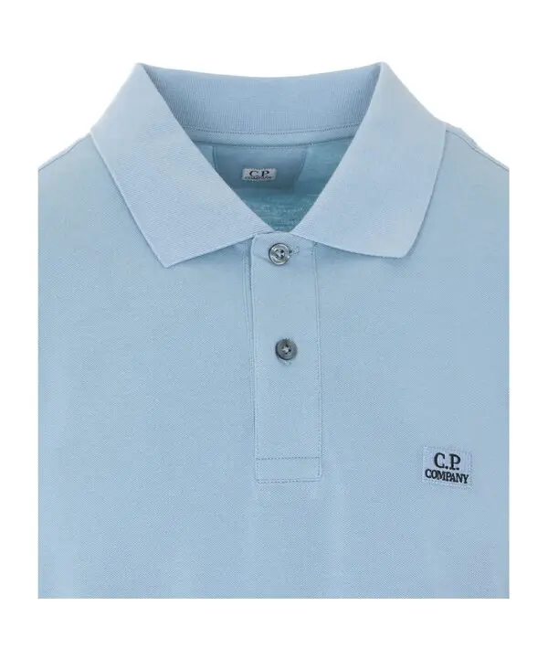 C.P. COMPANY Logo Embroidered Short-sleeved Polo Shirt