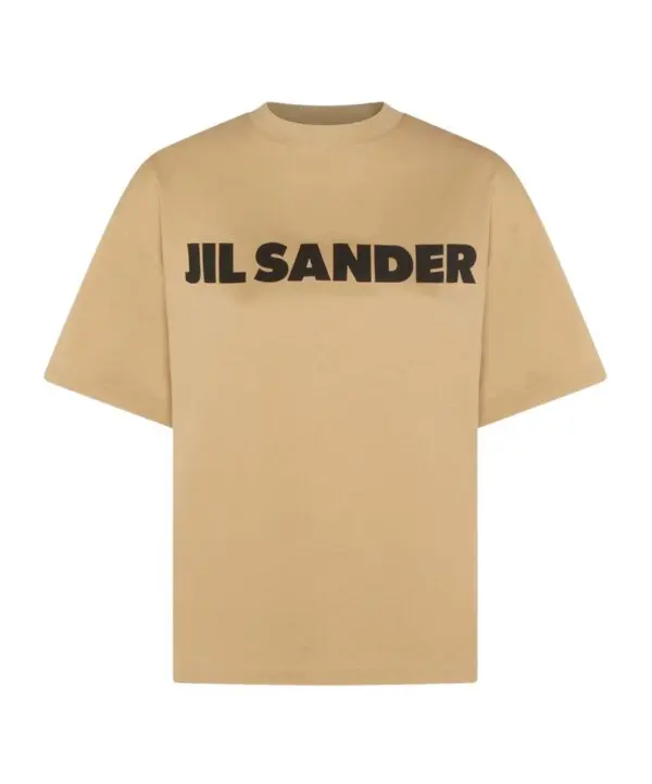 JIL SANDER Logo Printed Crewneck T-shirt - Beige
